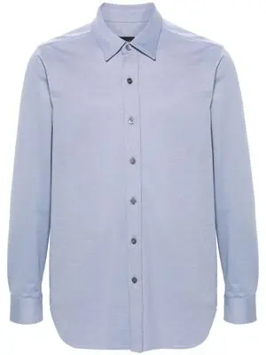 Brioni Long-sleeves Cotton Shirt - Blue