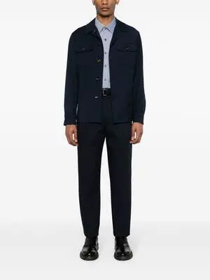 Brioni Long-sleeves Cotton Shirt - Blue