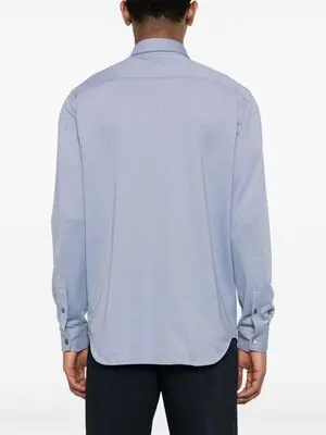 Brioni Long-sleeves Cotton Shirt - Blue