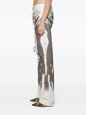 Attico Abstract-print Long Jeans