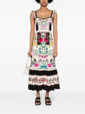 La DoubleJ Gingerbread Floral Maxi Dress