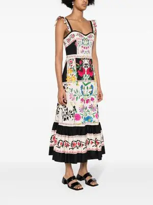 La DoubleJ Gingerbread Floral Maxi Dress
