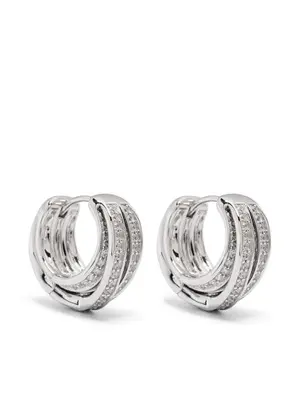 Tom Wood Orb Huggie Hoop Earrings - Silver