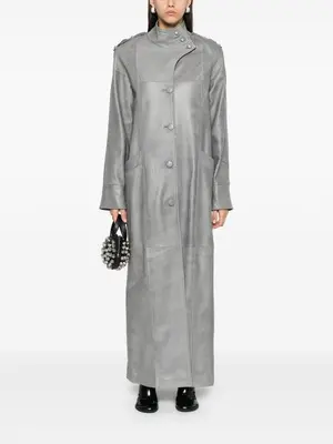 MANOKHI Kylen Leather Trench Coat