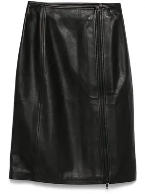 MANOKHI Rumi Leather Midi Skirt