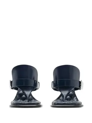 Burberry Leather Bay High Heel Sandals - Blue