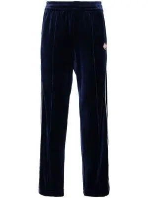 Casablanca Heart Monogram Velvet Track Pants - Blue