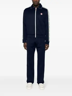 Casablanca Heart Monogram Velvet Track Pants - Blue