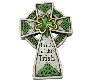 SANTA'S WORKSHOP 11.2' Cement Irish Cross - One-color