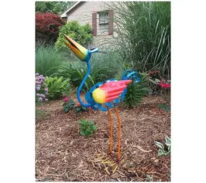 SANTA'S WORKSHOP 20.3' Iron Blue Yard Bird
