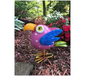 SANTA'S WORKSHOP 10' Iron Lavender Porch Bird
