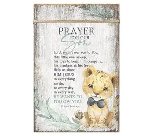 DEXSA COMPANY Dexsa Prayer For Our Son Wood Wall Plaque With Easel - One-color
