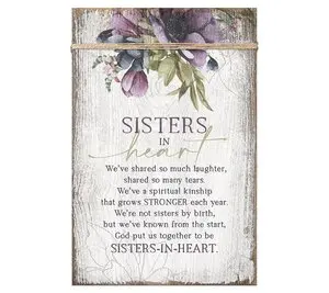 DEXSA COMPANY Dexsa Sisters In Heart Wood Wall Plaque With Ea Sel 6'x9 - One-color