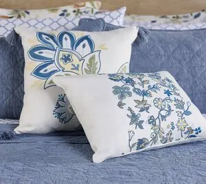 HOME REFLECTIONS As Is Set 2 Jacobean Floral Dec Pillows - One-color