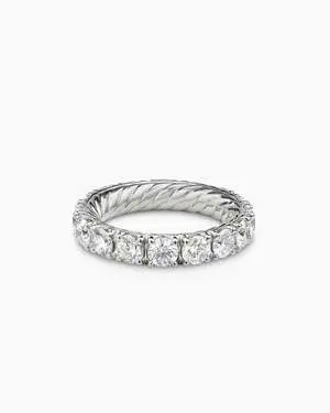 David Yurman Dy Eden Eternity Band Ring In Platinum With Diamonds - Diamond