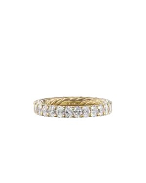 David Yurman Dy Eden Eternity Band Ring In 18k Yellow Gold With Oval Diamonds