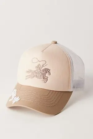 UNDERSTATED LEATHER Understated Leather Giddy Up Trucker Cap Beige