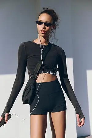 Free People Never Better Run Shorts - Black