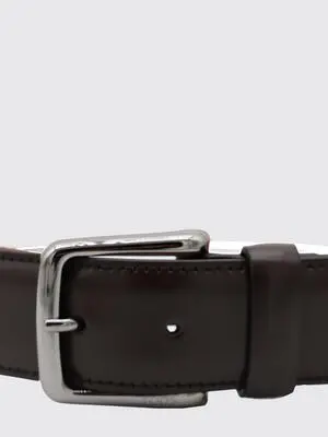 TOD'S Classic Smooth Leather Belt With Metal Buckle - Dark