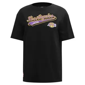 PRO STANDARD Los Angeles Lakers Script Boyfriend T-shirt