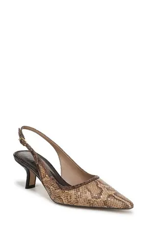 Sam Edelman Bianka Slingback Mesh Pointed Toe Pump - Brown Multi