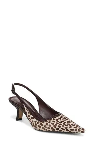 Sam Edelman Bianka Slingback Mesh Pointed Toe Pump - Chocolate Multi