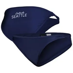G-III 4HER BY CARL BANKS Seattle Seahawks Hall Of Fame Bikini Bottom - Navy