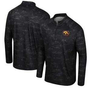 COLOSSEUM Iowa Hawkeyes Carson Raglan Quarter-zip Jacket