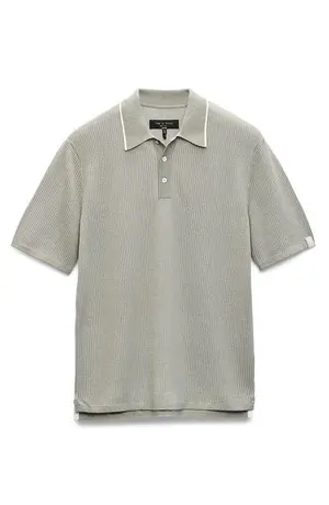 Rag & Bone Harvey Relaxed Polo - Grey