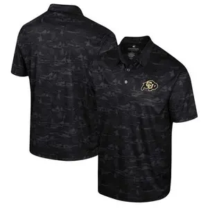 COLOSSEUM Colorado Buffaloes Daly Print Polo - Black