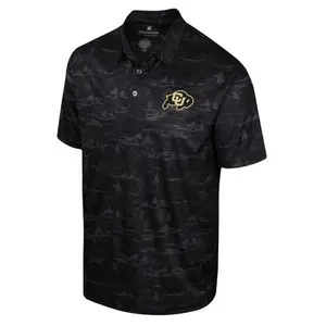 COLOSSEUM Colorado Buffaloes Daly Print Polo - Black