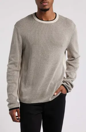 Rag & Bone Harvey Crewneck Cotton Sweater - Grey