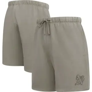 PRO STANDARD Oakland Athletics Neutral Fleece Shorts - Pewter