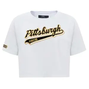 PRO STANDARD Pittsburgh Penguins Boxy Script Tail Cropped T-shirt