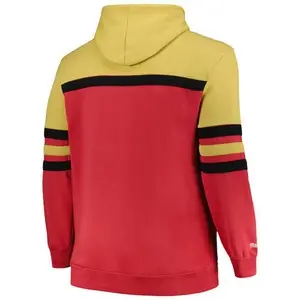 Mitchell & Ness Chicago Bulls Hardwood Classics Head Coach Pullover Hoodie - Red