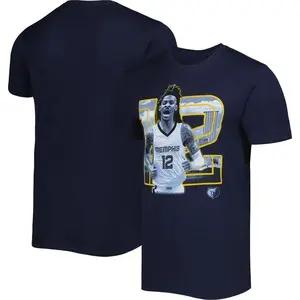 STADIUM ESSENTIALS Ja Morant Memphis Grizzlies Player Skyline T-shirt - Navy