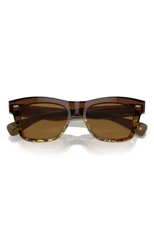 Oliver Spencer Oliver Peoples Ms. Oliver 51mm Square Sunglasses Dark Brown