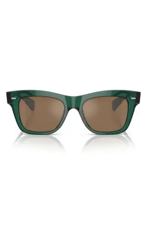Oliver Spencer Oliver Peoples Ms. Oliver 51mm Square Sunglasses Teal