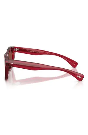 Oliver Spencer Ms. Oliver 51mm Square Sunglasses - Translucent Rust/burgundy
