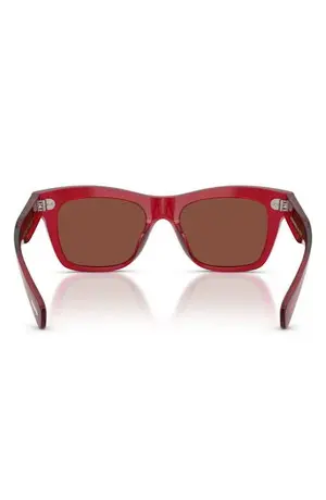 Oliver Spencer Ms. Oliver 51mm Square Sunglasses - Translucent Rust/burgundy