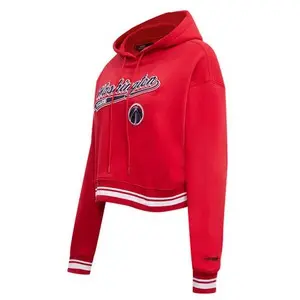 PRO STANDARD Washington Wizards Script Tail Cropped Pullover Hoodie