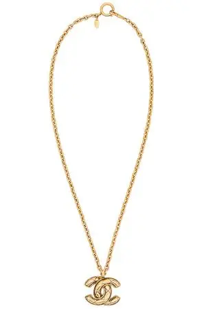 Chanel Coco Mark Medallion Chain Necklace