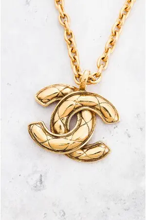 Chanel Coco Mark Medallion Chain Necklace