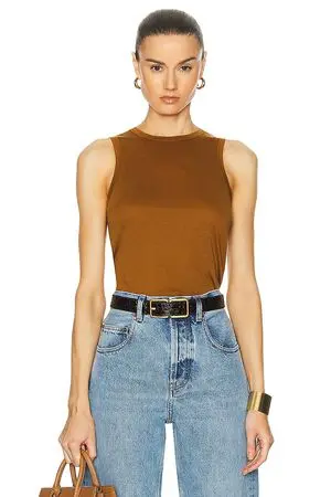 Saint Laurent Jersey Tank Top - Ocre
