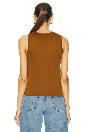 Saint Laurent Jersey Tank Top - Ocre