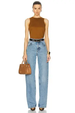 Saint Laurent Jersey Tank Top - Ocre