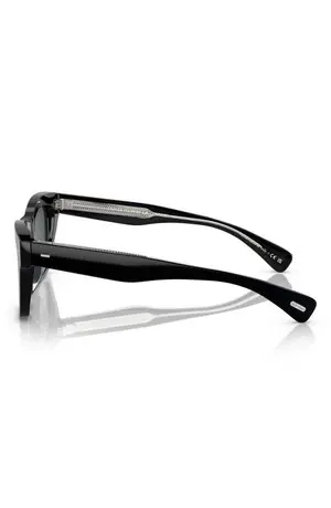 Oliver Spencer 51mm Polarized Square Sunglasses - Black Polarized