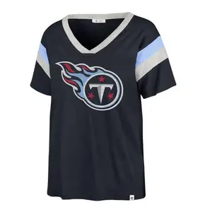 '47 Tennessee Titans Phoenix V-neck T-shirt - Navy