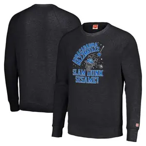 HOMAGE Orlando Magic Slam Dunk Sesame Tri-blend Crew Raglan Pullover Sweatshirt - Charcoal