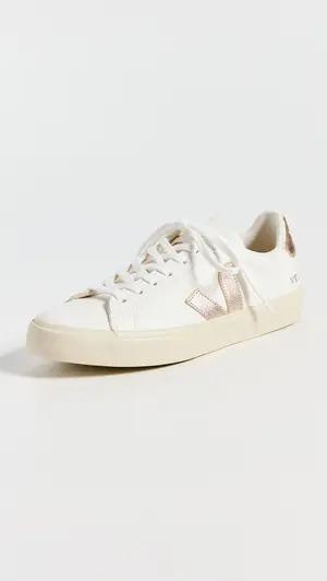 VEJA Campo Sneakers With Metallic Accents - Extra-white_platine